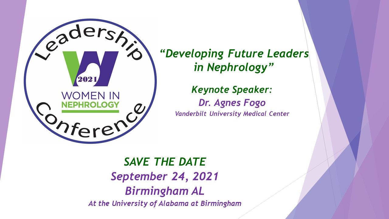 Save the Date! WIN presents "Developing Future Leaders in Nephrology ...